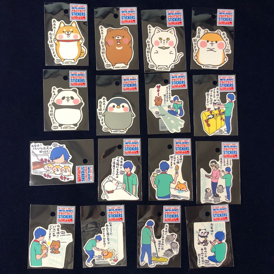 [Mocchi-Mocchi-系列] 100% 全新 MocchiMocchi 軟綿綿 日本正版 B-Side Label Sticker ...