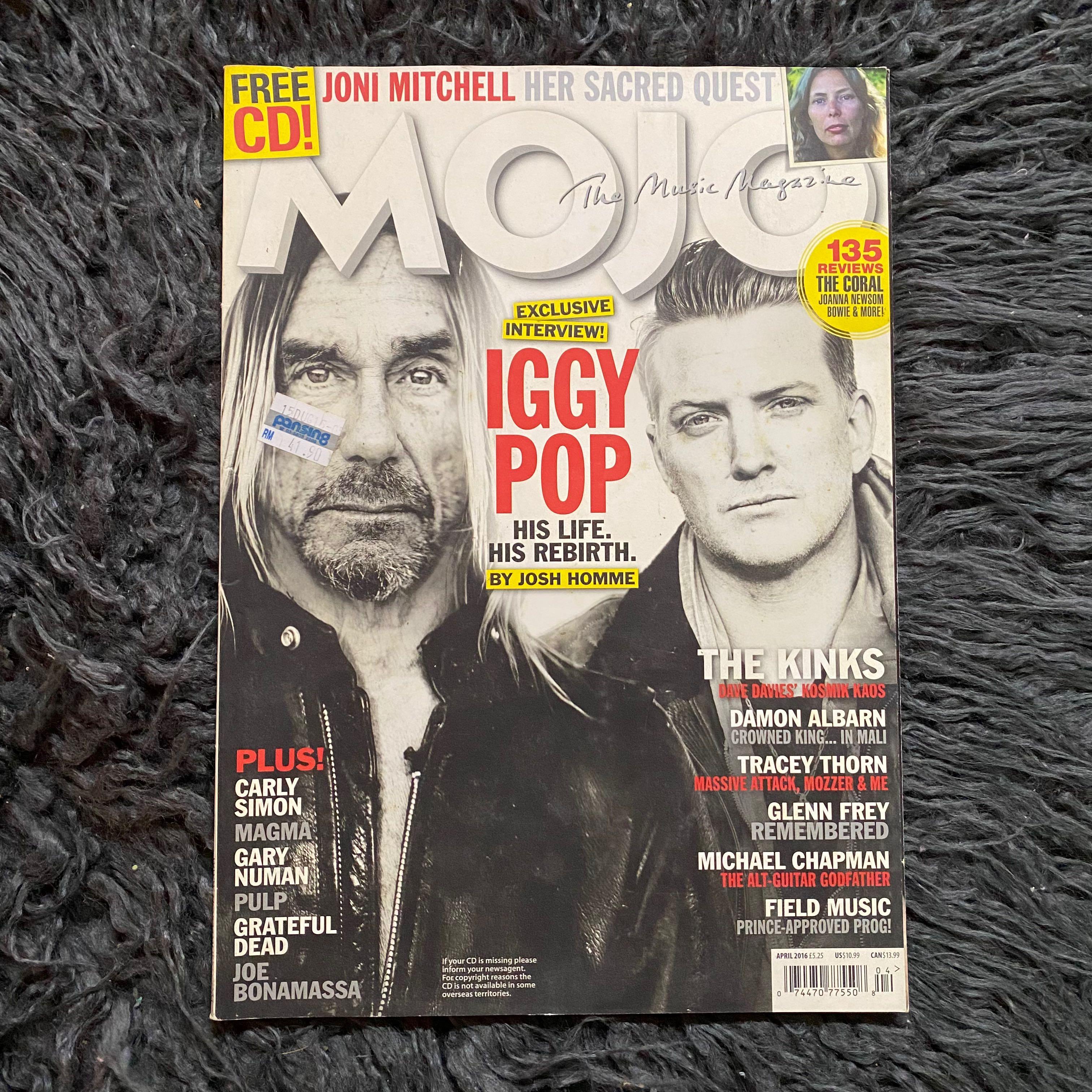 MOJO MAGAZINE IGGY POP his life,his rebirth, Hobbies & Toys, Books ...