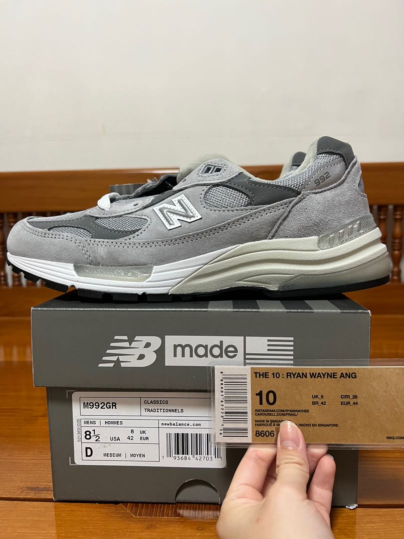 [US 8] New Balance M992GR, Men's Fashion, Footwear, Sneakers on Carousell