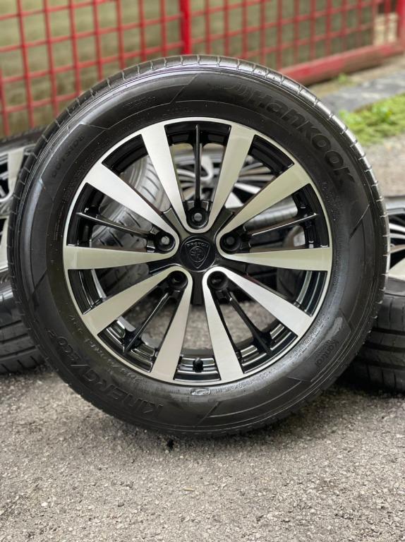Original 16 inch sport rim Exora tyre 80%, Auto Accessories on Carousell