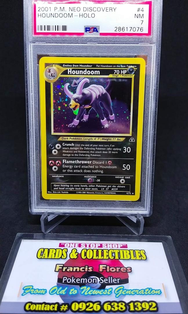 Pokemon GRADED Card - PSA 7: HOUNDOOM #4 - HOLO (NEO DISCOVERY ...