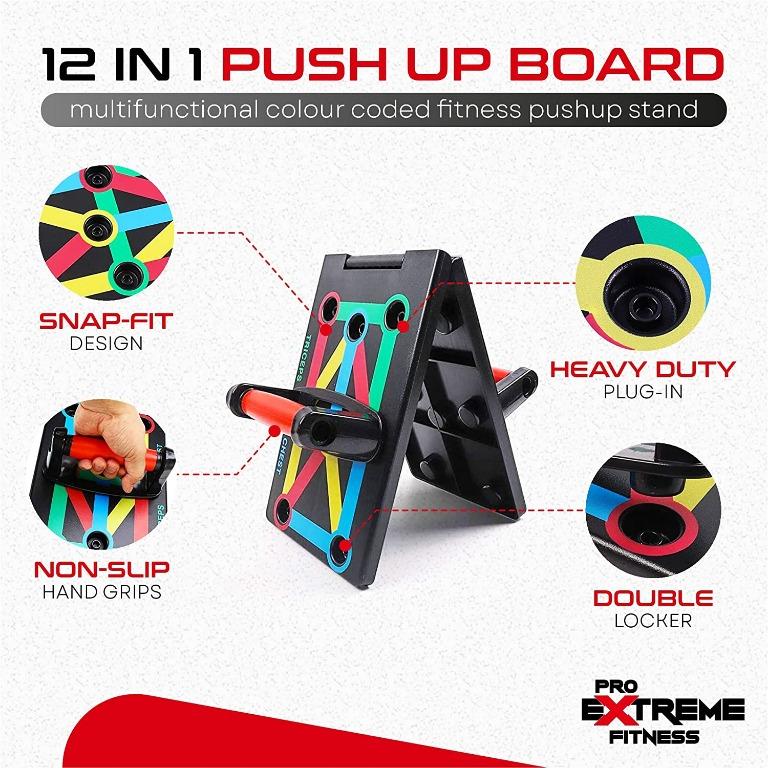 Push-up Boards 12 in 1 push up board system, Foldable portable push-up ...
