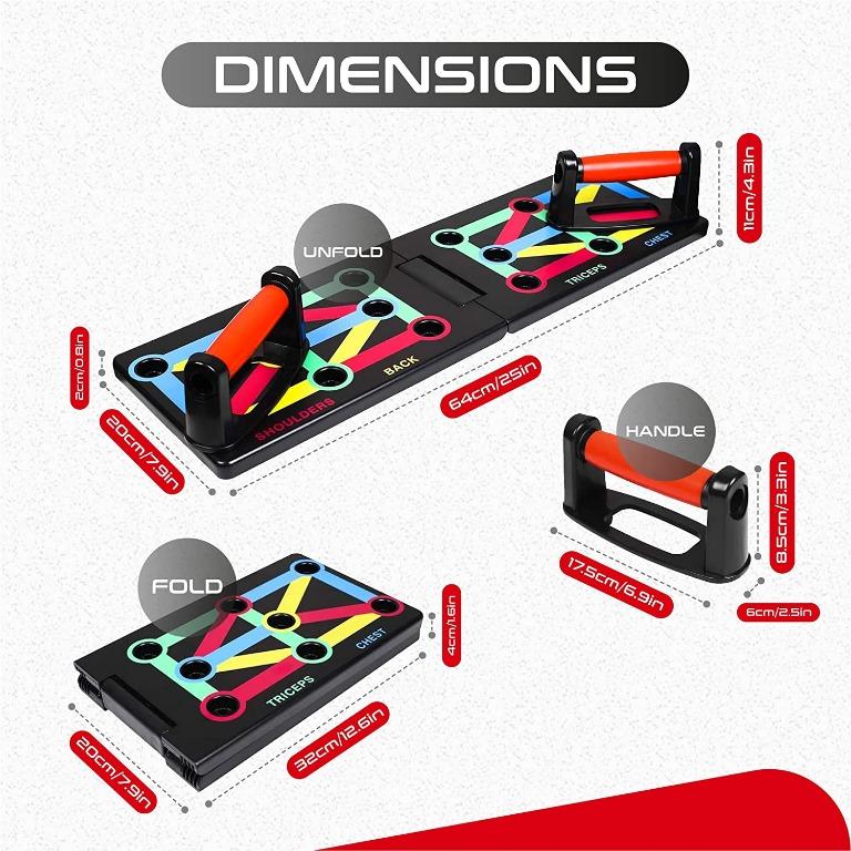 Push-up Boards 12 in 1 push up board system, Foldable portable push-up ...