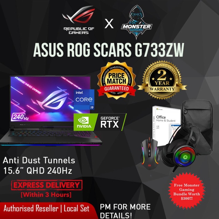 (Ready Stocks/Free Gift) ASUS ROG Strix Scar 17 G733ZW-RTX3070TI ...