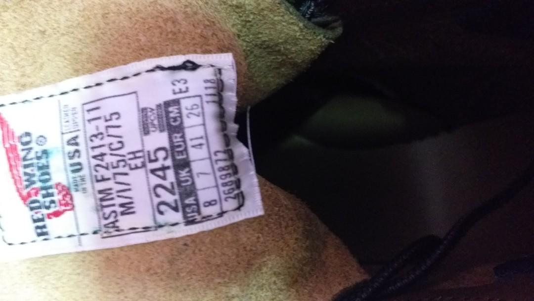 Red Wing safety style no 2245, Men's Fashion, Footwear, Boots on Carousell