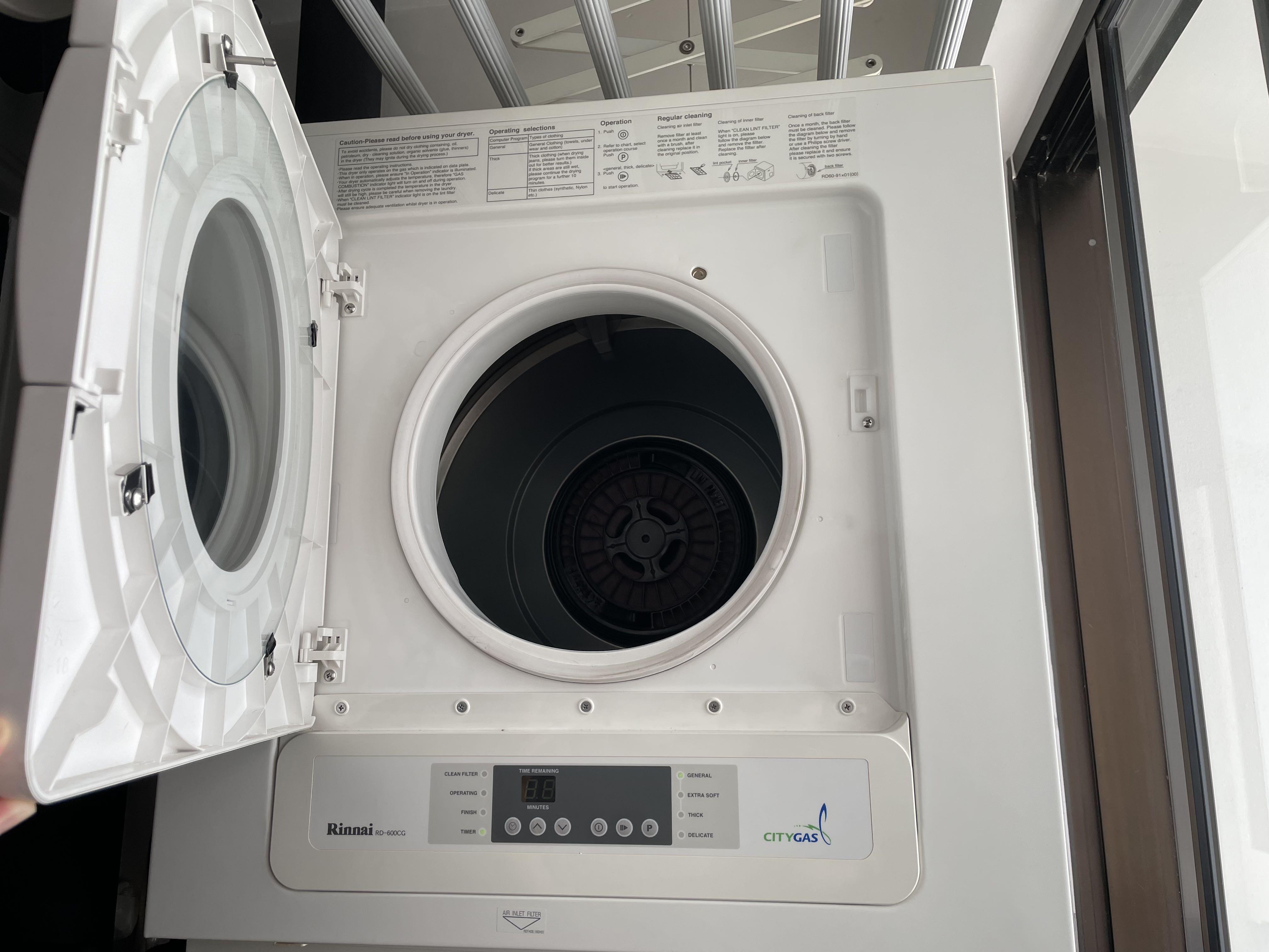 Rinnai Gas Tumble Dryer RD-600CG, TV & Home Appliances, Washing ...
