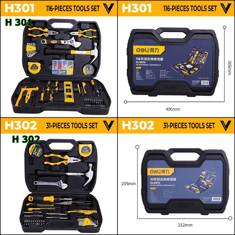 [SG SELLER] Deli Power Tool Set Rechargeable Cordless Hammer Impact ...
