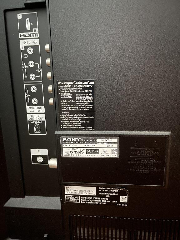 Sony Bravia KDL-46NX710 46 inch TV, TV & Home Appliances, TV ...