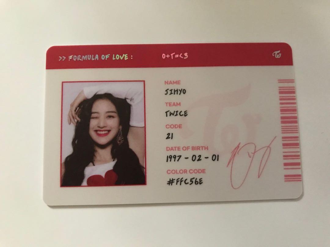 Twice ID scientist card Jihyo, Hobbies & Toys, Memorabilia ...