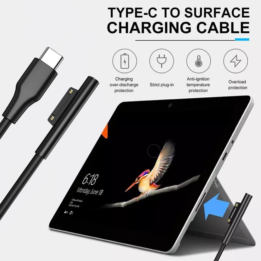 Type-C to Microsoft Surface Charging Cable PD USB-C Cable for Surface ...