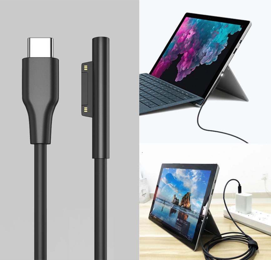 Type-C to Microsoft Surface Charging Cable PD USB-C Cable for Surface ...