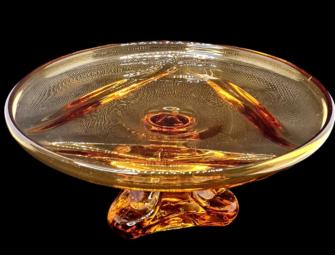 Vintage Amber Cake stand, Hobbies & Toys, Memorabilia & Collectibles ...