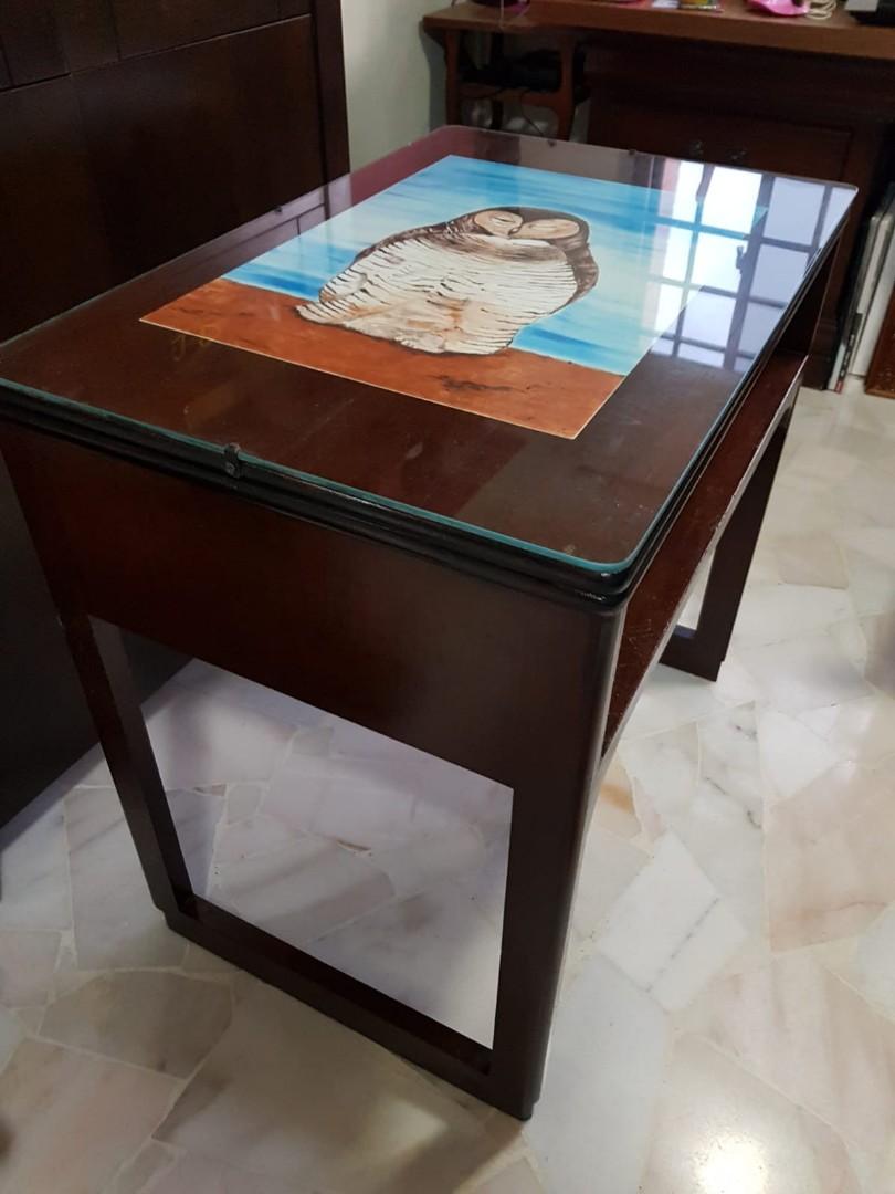 Vintage study table, Furniture & Home Living, Furniture, Tables & Sets ...