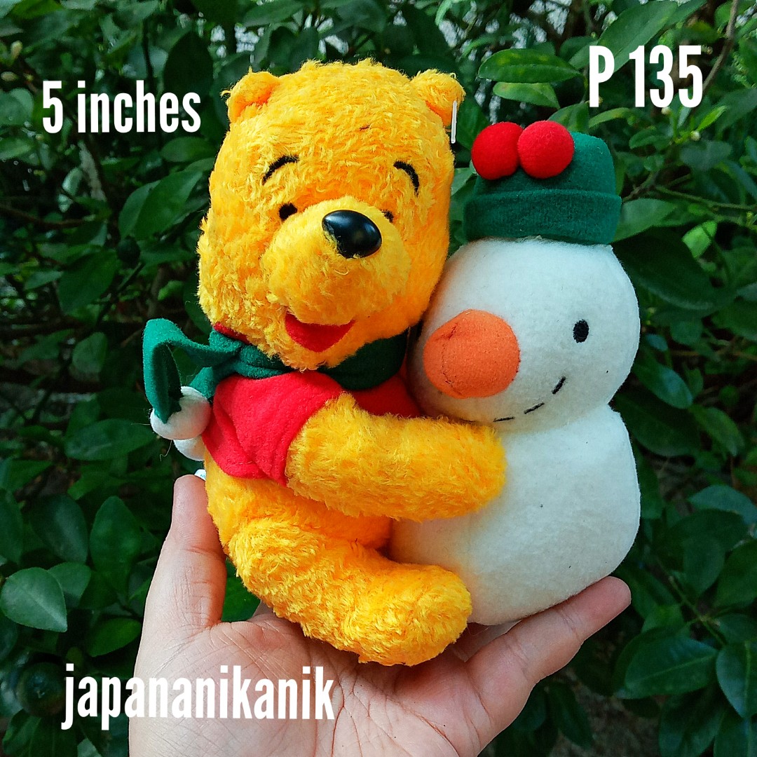 Winnie The Pooh with Snowman Mini Plush, Hobbies & Toys, Toys & Games ...