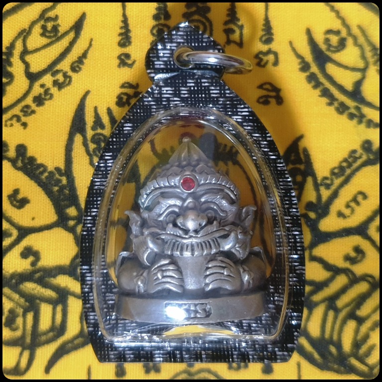 Phra Rahu/Phra Lahu with Red Jemstone, LP Rod, Wat Khok Krom, BE2563 ...