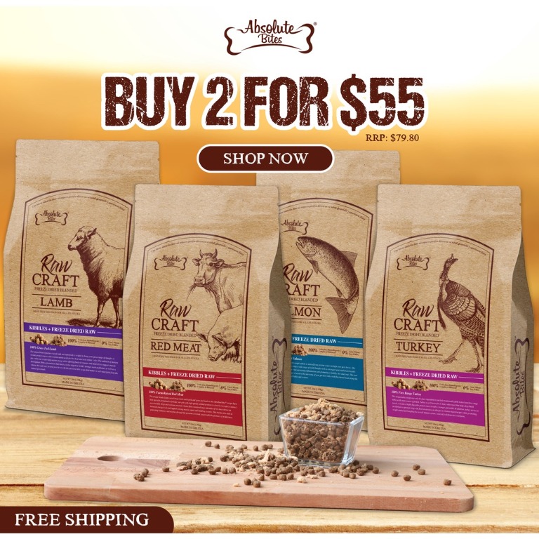 Absolute Bites Raw Craft Freeze Dried Blended Dry Dog Food | Kibbles ...