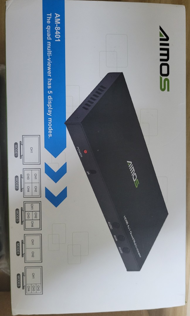 AIMOS Multi-Viewer （HDMI分屏器）4 IN 1 OUT, 電腦＆科技, 電腦周邊及配件, 電腦周邊產品 - Carousell