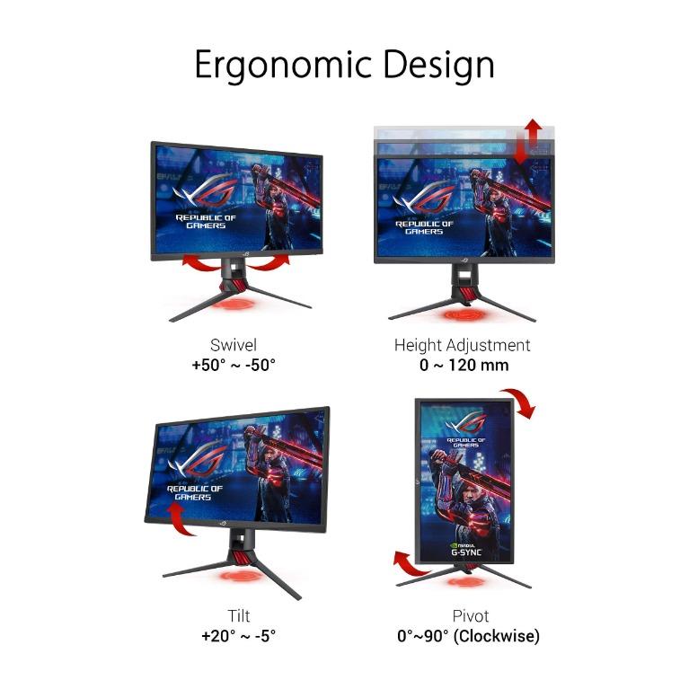 Asus ROG Strix XG248Q Gaming Monitor – 24 inch (23.8 inch viewable) FHD ...