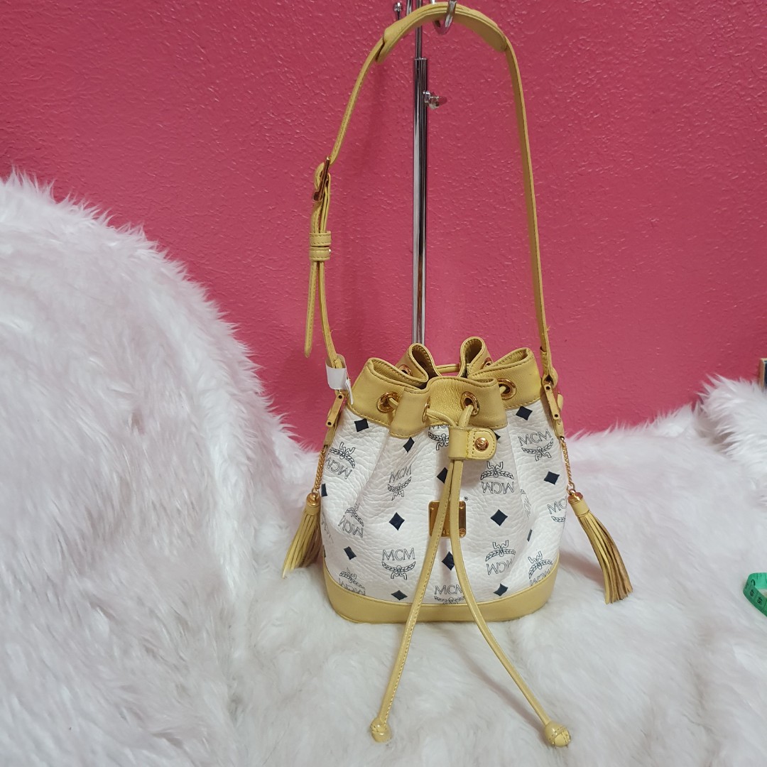 Authentic MCM Mini Bucket, Women's Fashion, Bags & Wallets, Shoulder ...