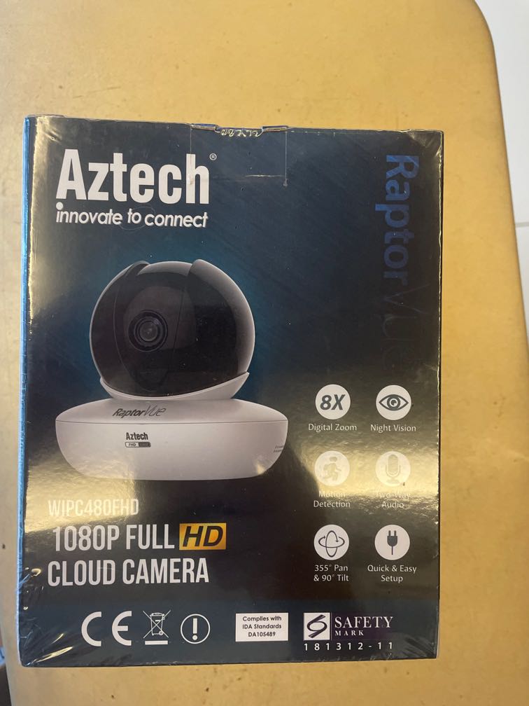 Aztech Eagle eye WIPC480FHD cloud camera cctv, Furniture & Home Living, Security & Locks ...