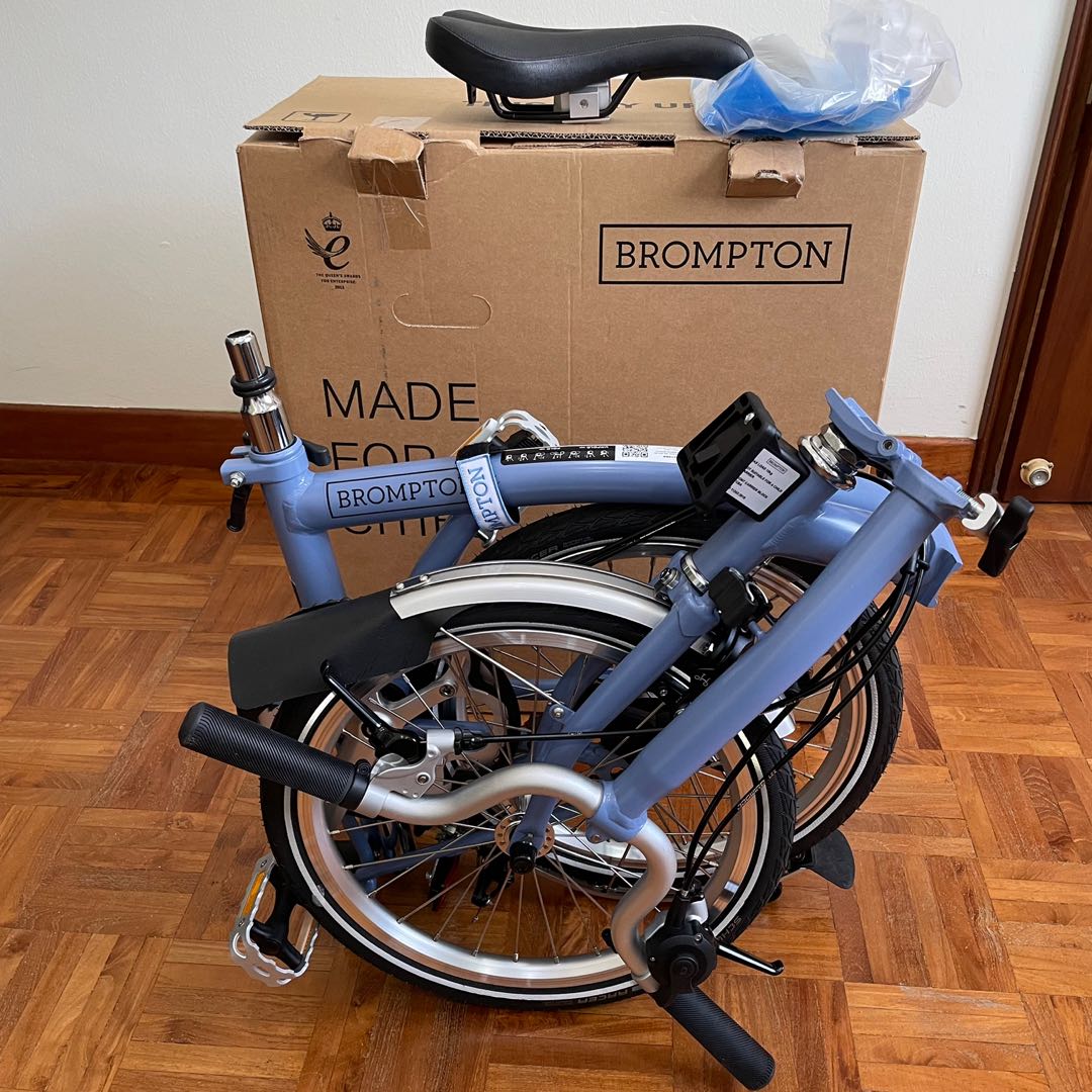Brompton Cloud Blue M2L, Sports Equipment, Bicycles & Parts, Bicycles ...