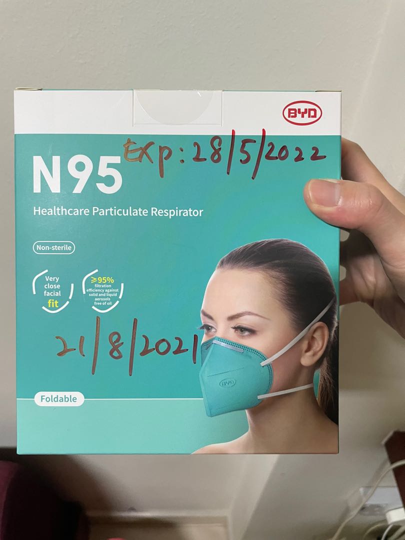 Brand New BYD N95 Particulate Respirator, Health & Nutrition, Face Masks & Face Shields on Carousell