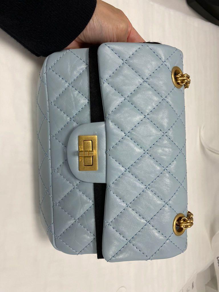 Chanel 22P Reissue 2.55 Mini in Baby Blue, Luxury, Bags & Wallets on ...