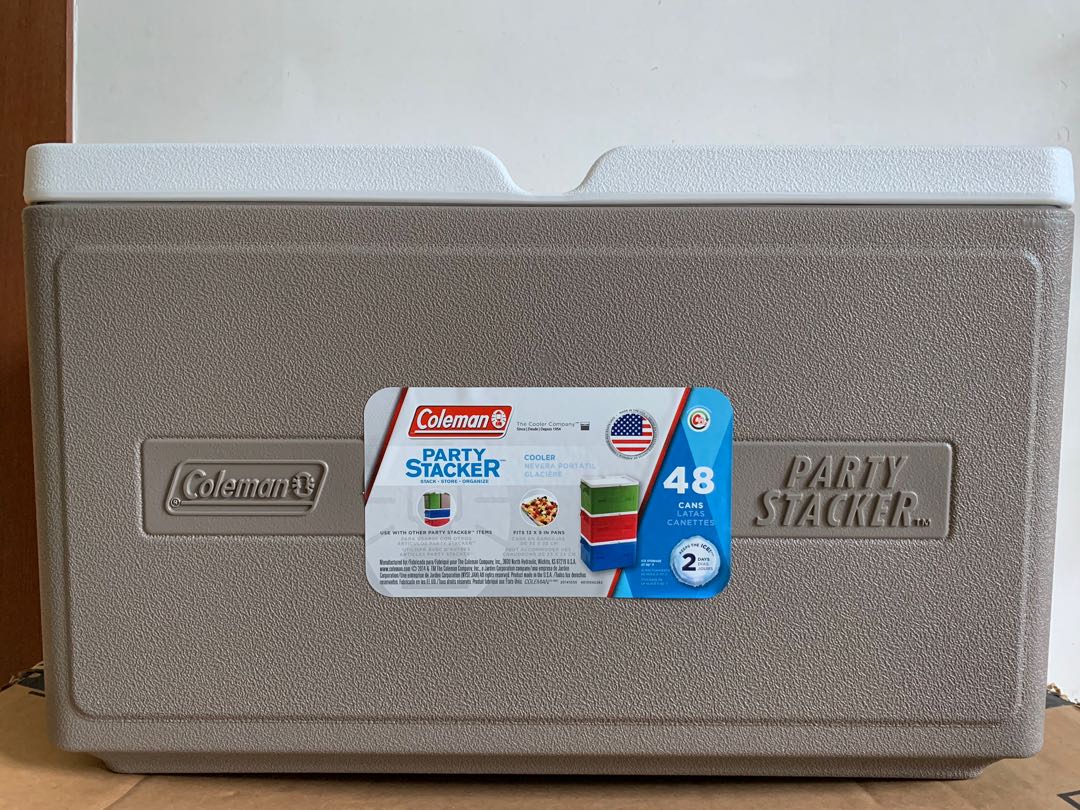 Coleman 33-quart party stacker cooler (48 cans), Furniture & Home ...