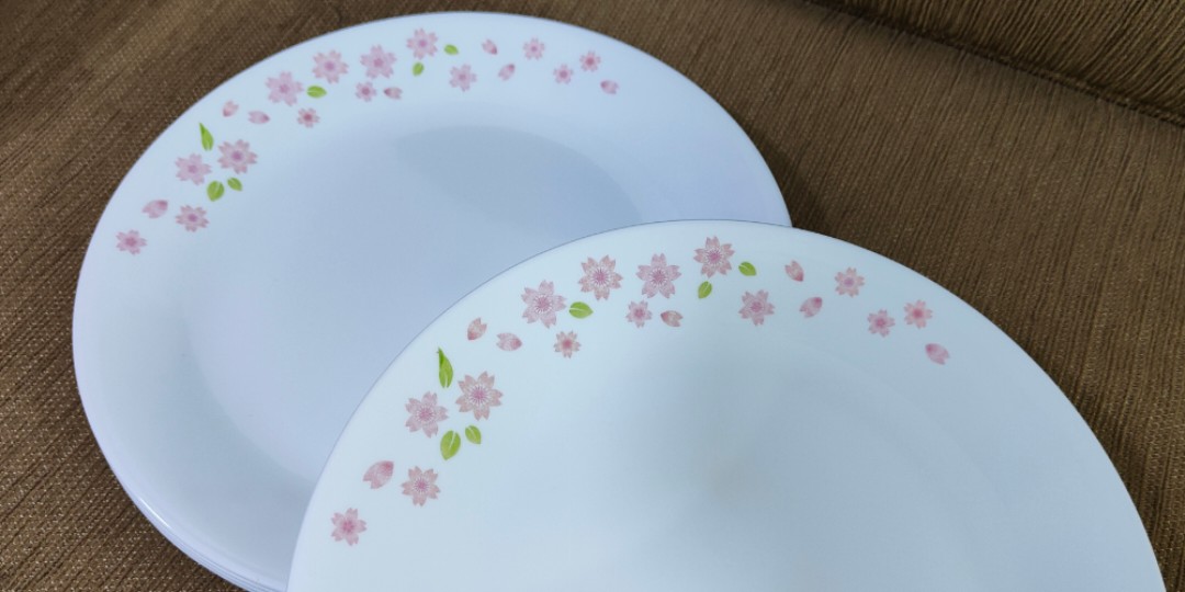 Corelle Dinner Plate Sakura 10" (set of 6 plates), Furniture & Home ...