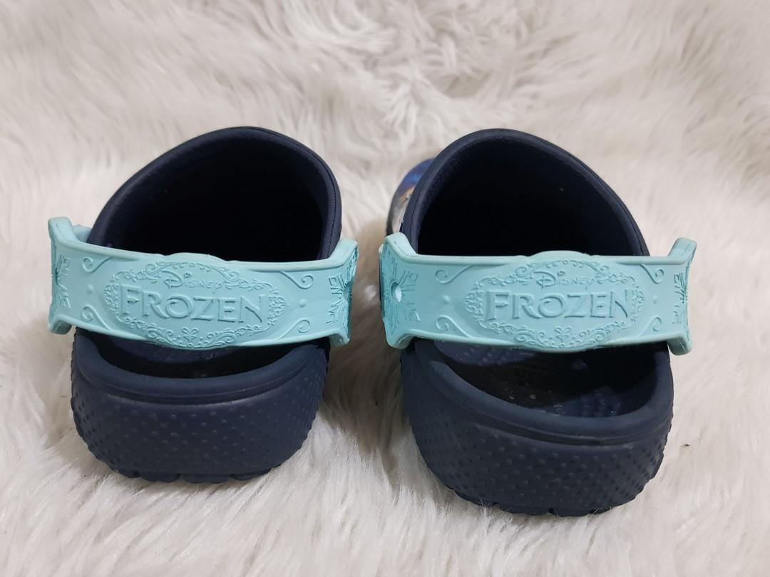 CROCS Disney Frozen Elsa and Elsa Navy Clog size C8, Babies & Kids ...