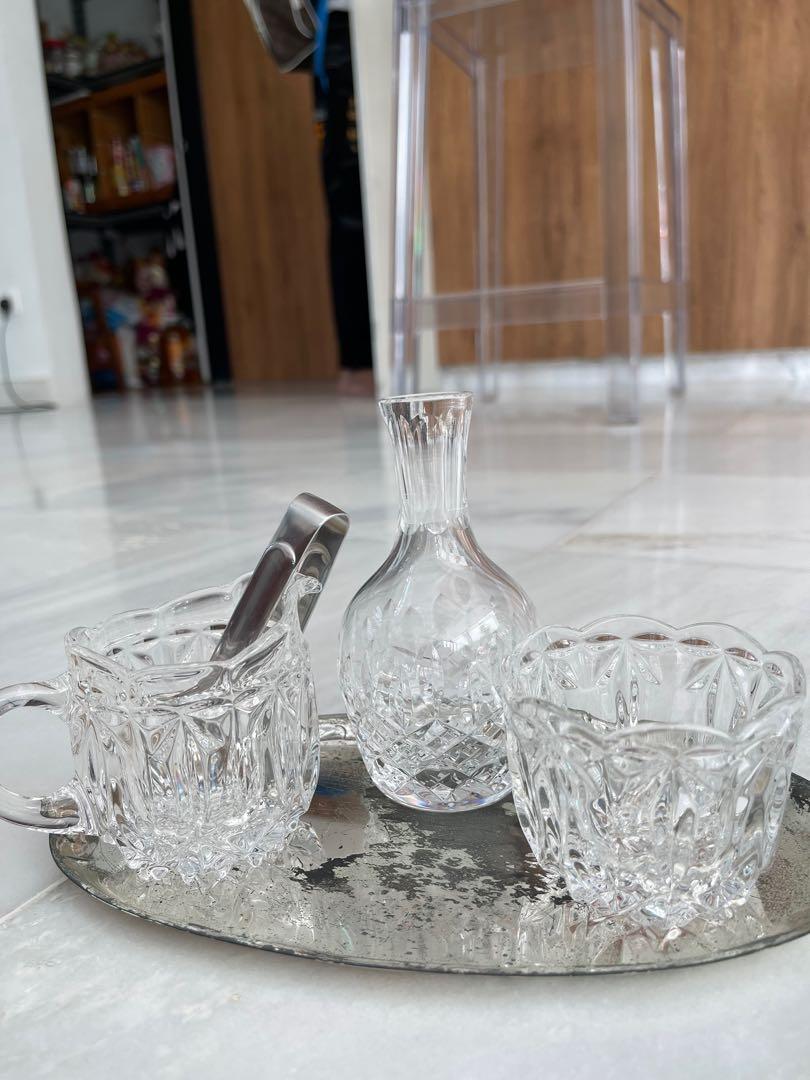 Crystal Oil / Ice / Tea set, Furniture & Home Living, Kitchenware ...