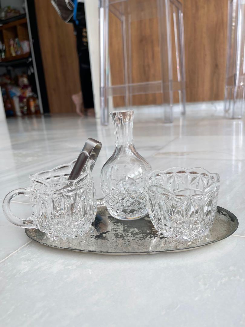 Crystal Oil / Ice / Tea set, Furniture & Home Living, Kitchenware ...