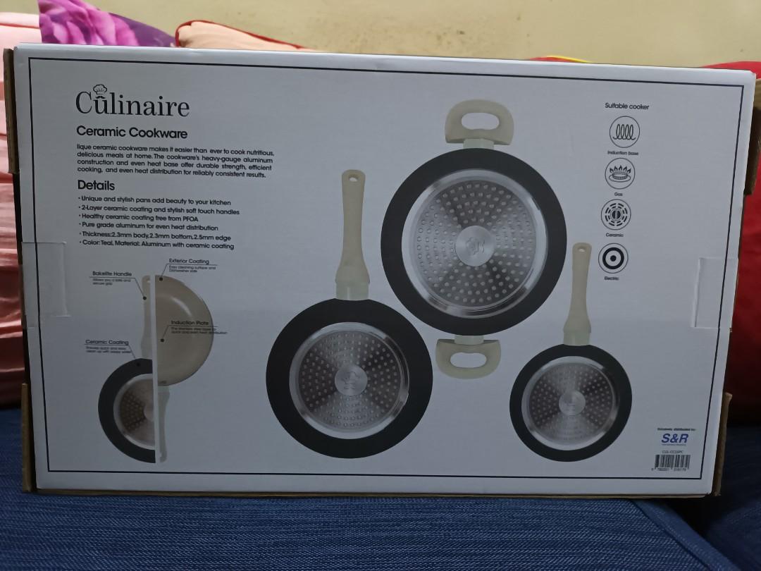 Culinaire 5pc Ceramic Cookware Set, Furniture & Home Living ...