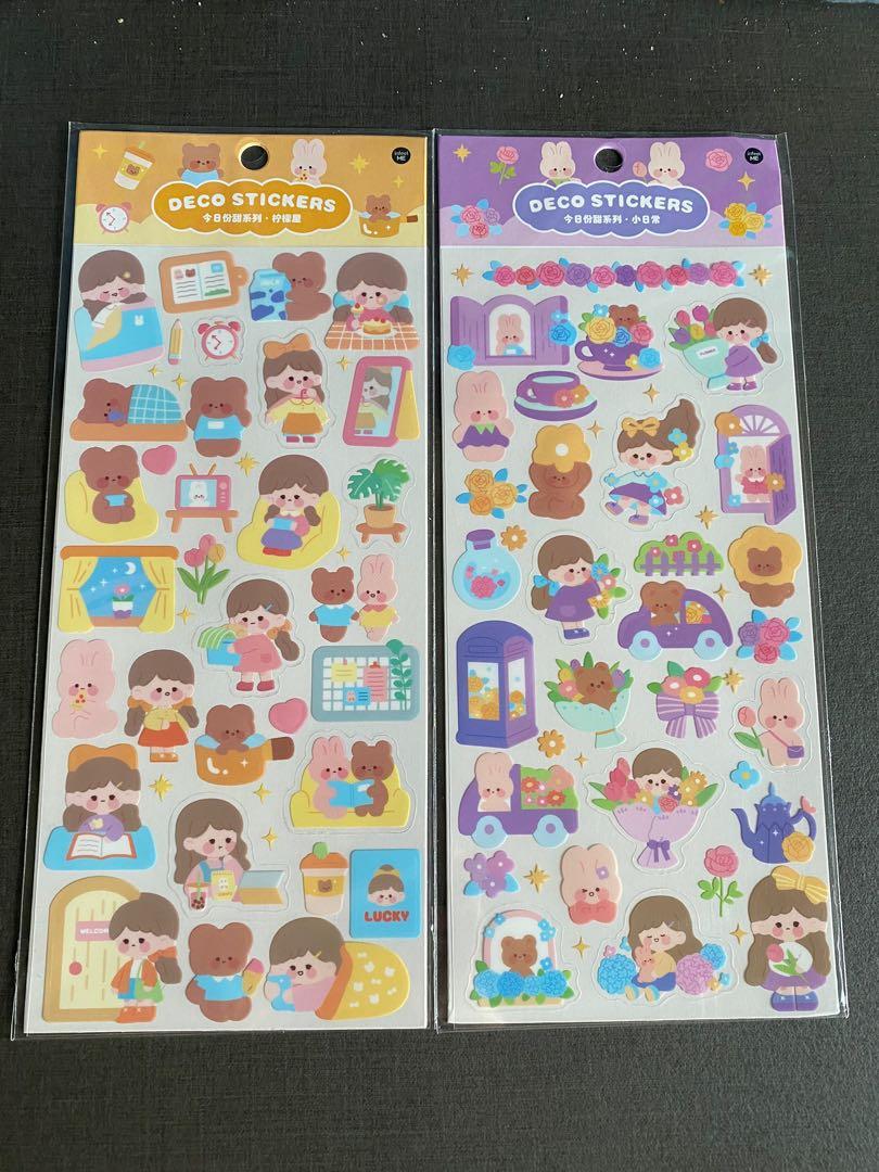 Cute Girl Sticker Sheet, Hobbies & Toys, Stationery & Craft, Other ...