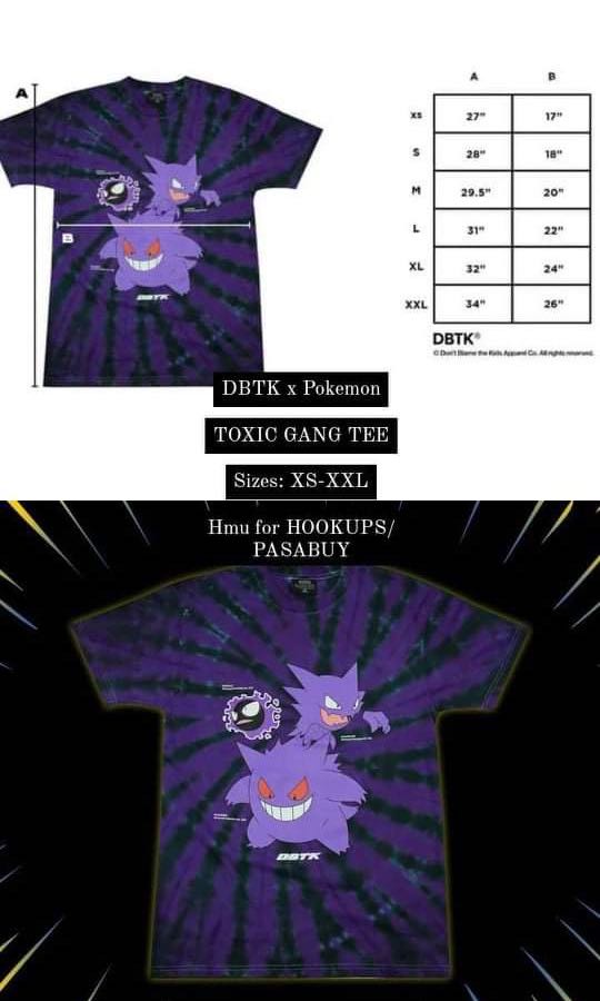 DBTK x Pokemon Toxic Gang Tee, Men's Fashion, Tops & Sets, Tshirts ...