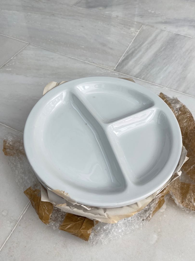 Divided Ceramic Plates x6, Furniture & Home Living, Kitchenware ...