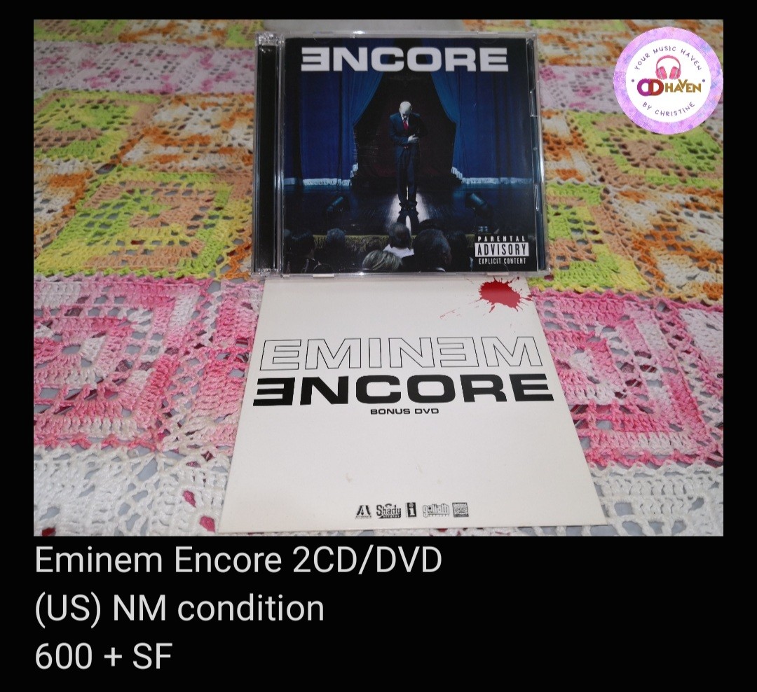 Eminem Encore 2CD/DVD (unsealed), Hobbies & Toys, Music & Media, CDs ...