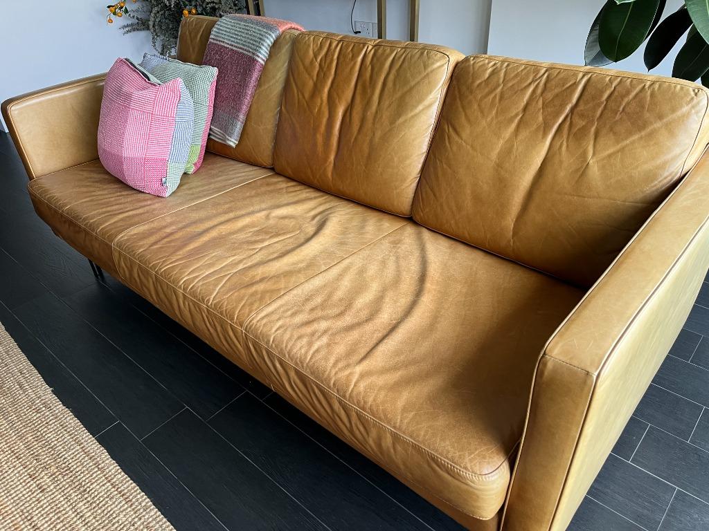 Ethnicraft/Soul and Tables N501 3 Seater Leather Sofa, Furniture & Home ...