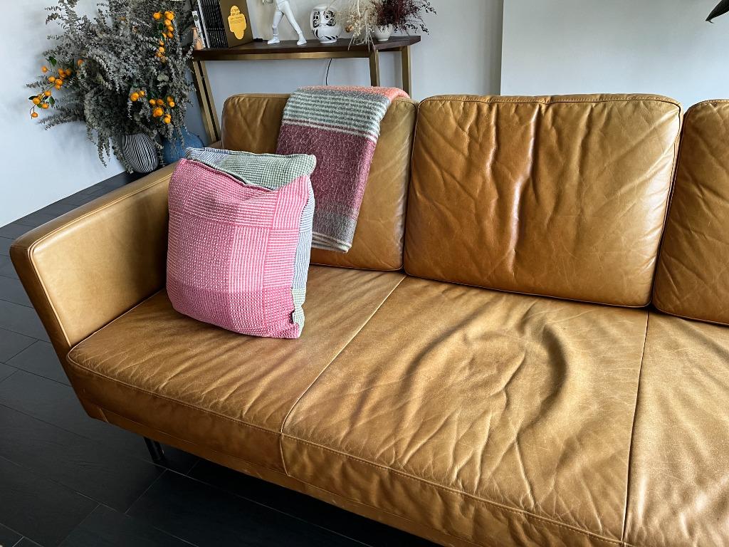 Ethnicraft/Soul and Tables N501 3 Seater Leather Sofa, Furniture & Home ...