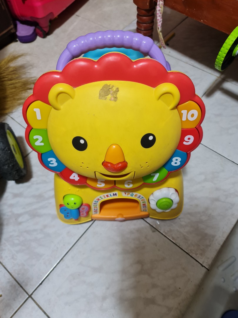 FISHER PRICE 3 IN 1 LION push walker ride on music, Babies & Kids ...