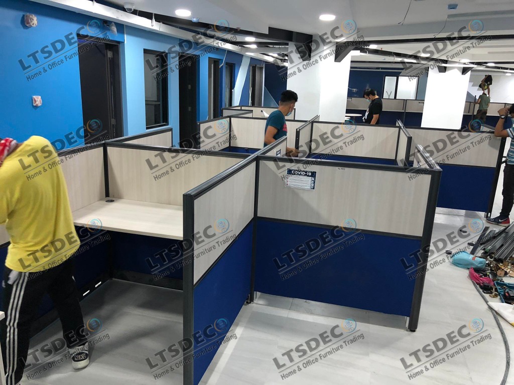 FULL FABRIC TYPE WORKSTATION TABLE OFFICE PARTITIONS, Furniture & Home ...