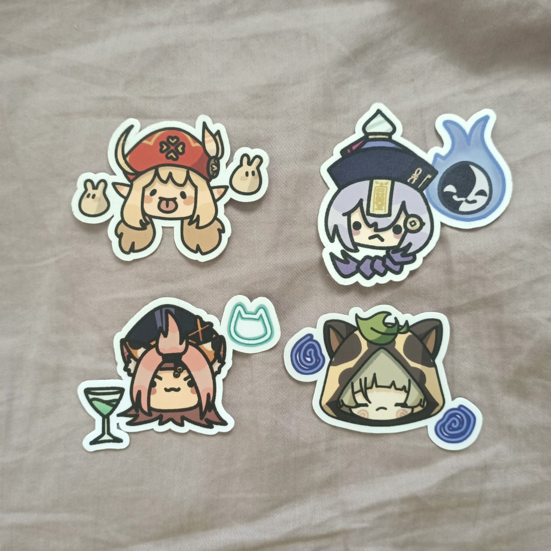 genshin chibi squad stickers, Hobbies & Toys, Memorabilia ...