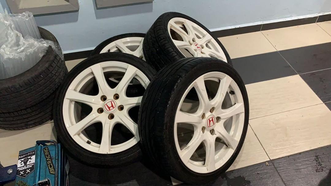 HONDA CIVIC FD2R ORIGINAL 100% RIMS with TYRE, Auto Accessories on ...