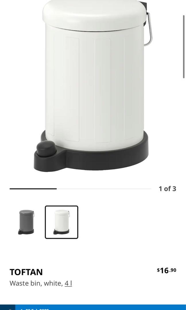 IKEA waste bin with lid - TOFTAN (BRAND NEW), Furniture & Home Living ...
