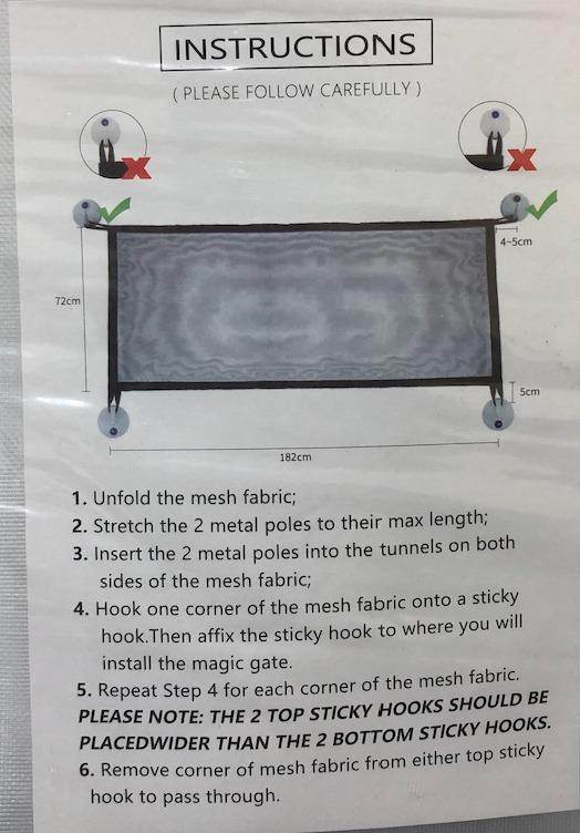 Invisible Mesh Gate Fence (Set of 2), Furniture & Home Living, Security ...