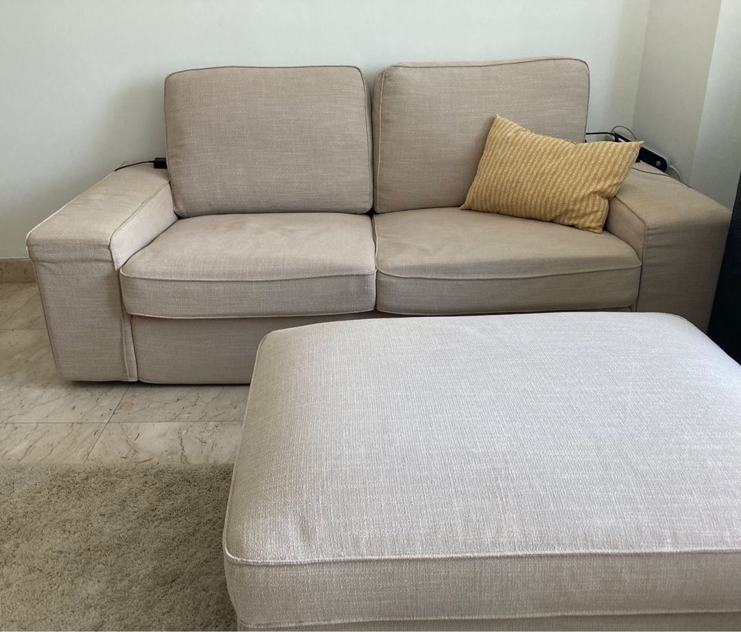 Kivik Ikea Sofa and Ottoman, Furniture & Home Living, Furniture, Sofas ...