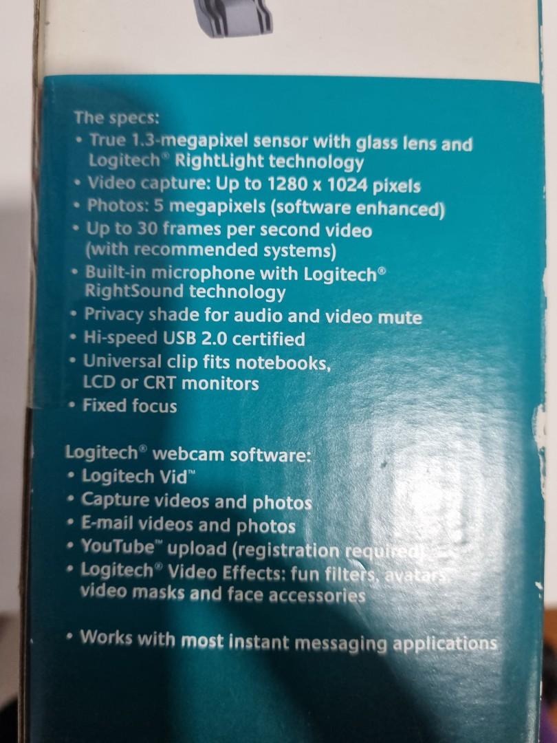 Logitech webcam C500, Computers & Tech, Parts & Accessories, Webcams on ...