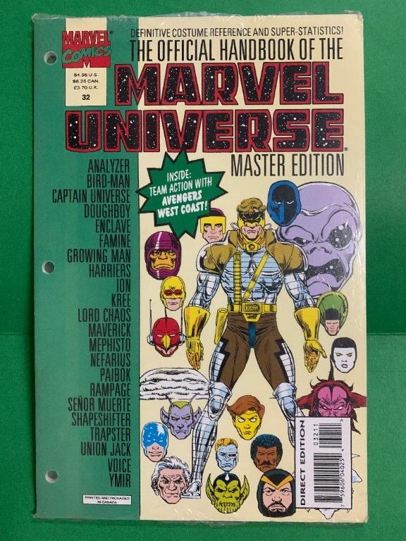 MARVEL COMICS: THE OFFICIAL HANDBOOK OF THE MARVEL UNIVERSE: MASTER ...