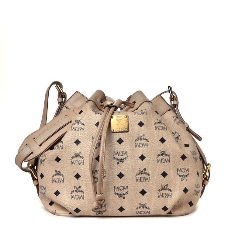 MCM Visetos Bucket Bag, Luxury, Bags & Wallets on Carousell