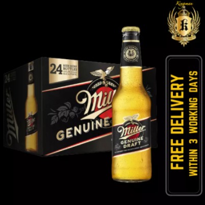 Miller Genuine Draft Pint Beer 24 x 330ml (BBD:Oct 2022), Food & Drinks ...
